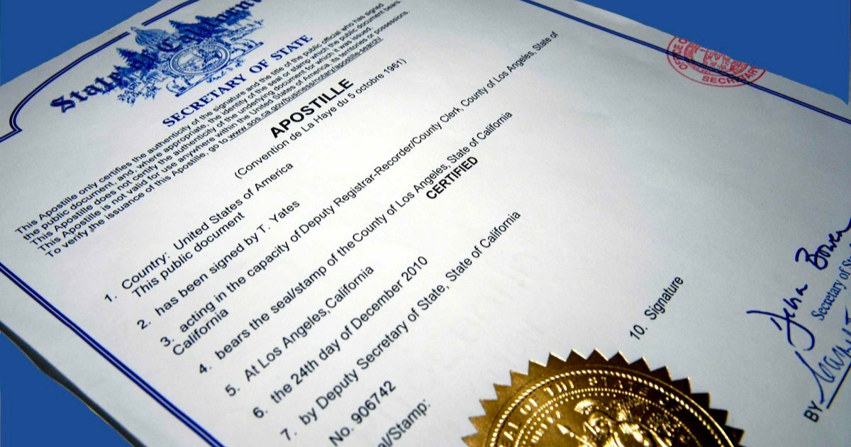 Countries that require an apostille certificate - Mobile Notary Orlando